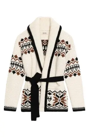 Zadig&Voltaire Erra Tie Waist Wool & Cashmere Cardigan
