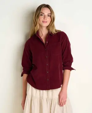 TOAD & CO Cattail Cord Long Sleeve Shirt Port