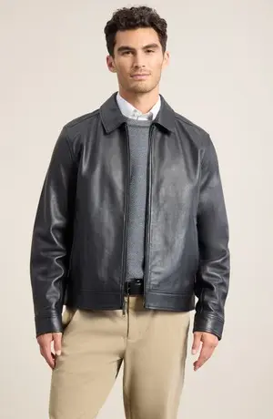 Nordstrom Leather Jacket - Black