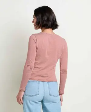 TOAD & CO Rosalie Square Neck Long Sleeve Tee - Campfire Pattern