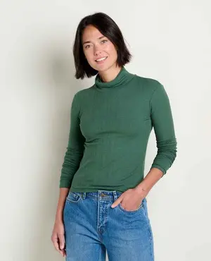 TOAD & CO Rosalie Long Sleeve T-neck Cilantro Texture