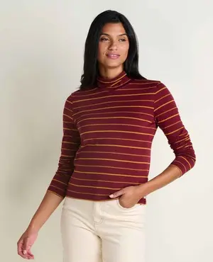 TOAD & CO Rosalie Long Sleeve T-neck - Port Pattern