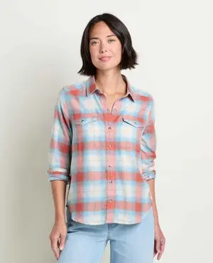 TOAD & CO Re-form Long Sleeve Shirt - Almond Pattern