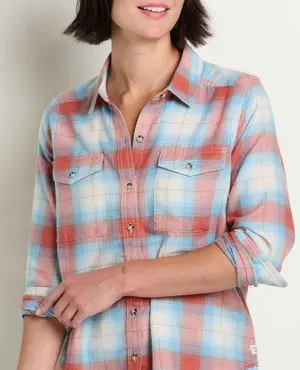 TOAD & CO Re-form Long Sleeve Shirt - Almond Pattern