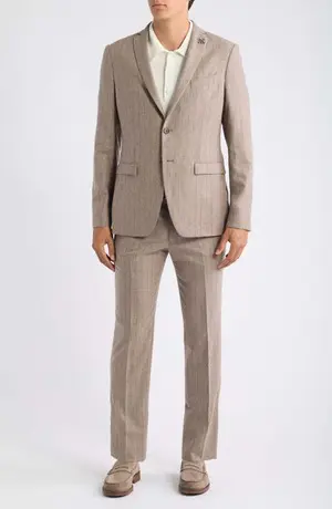 John Varvatos Wool Blend Suit - Brown