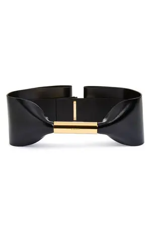 Givenchy Giant Bow Leather Belt - Black