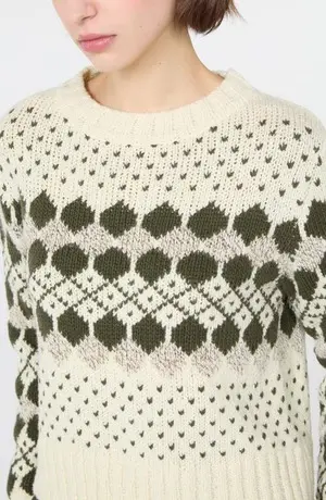 Max Mara Geometric Virgin Wool Blend Sweater