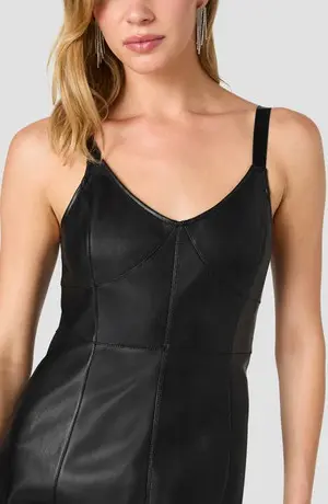 French Connection Dessa Faux Leather Strappy Dress
