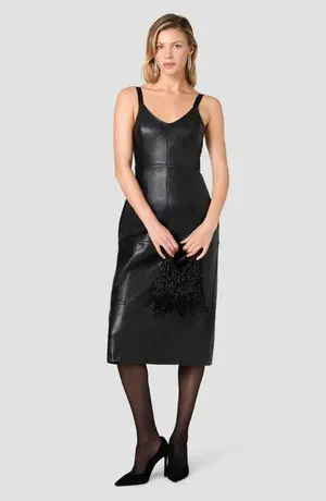 French Connection Dessa Faux Leather Strappy Dress