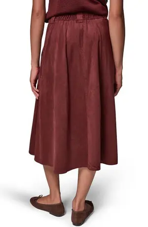 Donna Karan New York Faux Suede Patch Pocket Skirt