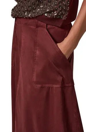 Donna Karan New York Faux Suede Patch Pocket Skirt