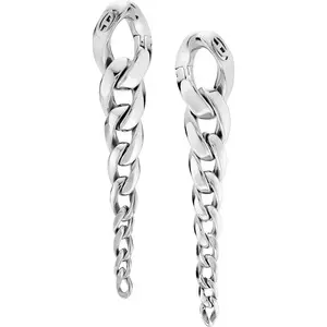 DIESEL® Curb Chain Drop Earrings - Silver