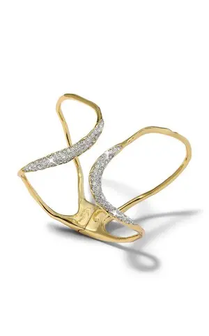 Alexis Bittar Solanales 14k -plated Crystal Cuff Bracelet