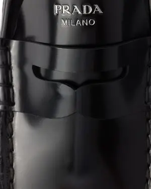 Prada Brushed Leather Loafers