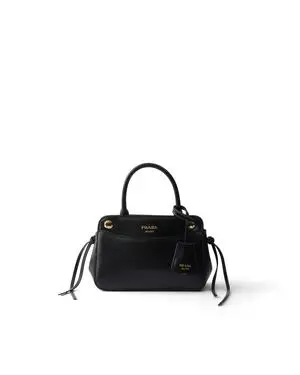 Prada Carry Mini Leather Handbag - Black