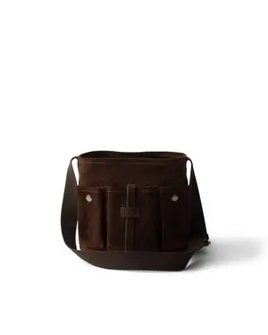 Prada Route Suede Mini Bucket Bag