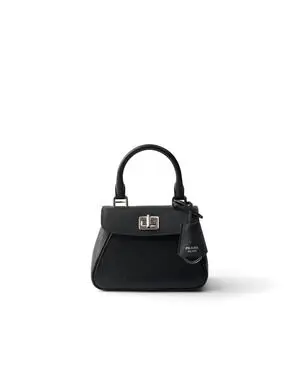 Prada Avoir Mini Handbag In Saffiano Leather - Black