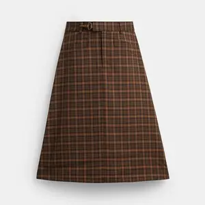 COACH Yarn Dye A-line Skirt
