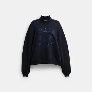 COACH Horse And Carriage Mockneck Sweatshirt - Navy