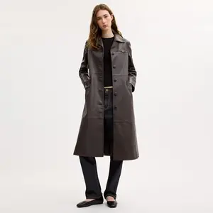 COACH Leather Trench