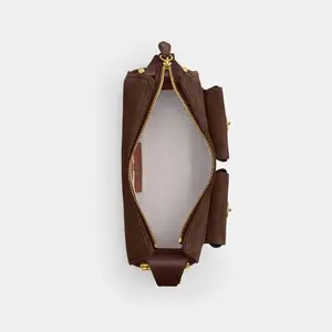 COACH Turnlock Haversack Bag 27 - Brass/dark Chocolate