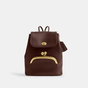 COACH Kisslock Backpack - Brass/maple