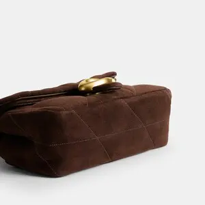 COACH Tabby Shoulder Bag 20 With Quilting - Brass/dark Chocolate