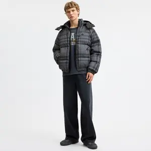 COACH Printed Plaid Puffer Jacket