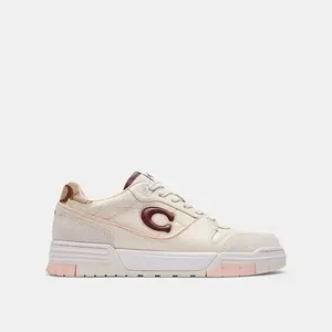 COACH Soho Sneaker With Signature Jacquard - Chalk/dark Cherry