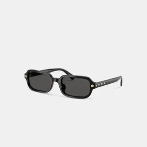 COACH Charms Narrow Rectangle Sunglasses Black