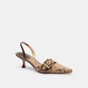 COACH Margot Slingback In Signature Sateen Jacquard