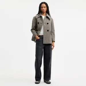 COACH Houndstooth Wool Coat