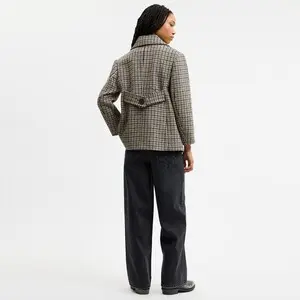 COACH Houndstooth Wool Coat