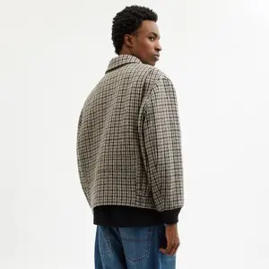 COACH Houndstooth Short Wool Coat