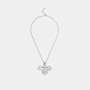 COACH Heart And Coins Cluster Pendant Necklace