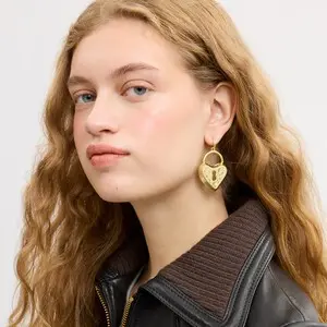 COACH Heart Padlock Earrings
