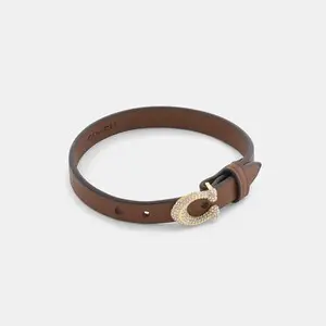COACH Signature Pavé Leather Bracelet - Brown