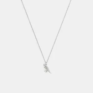 COACH Pavé Skeletal Rexy Pendant Necklace