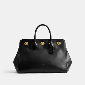 COACH Buy Now Turnlock Tote Bag 40 Brass/black