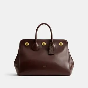 COACH Buy Now Turnlock Tote Bag 40 Brass/maple