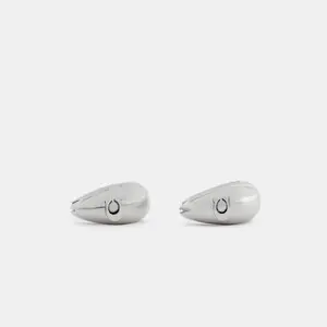 COACH Signature Thick Hoop Earrings