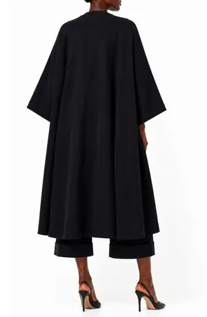 DAI MODA Open Sweater Duster - Black