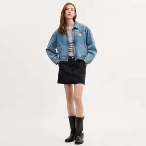 COACH OUTLET Zip Denim Cropped Jacket