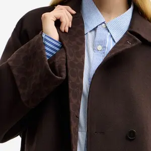 COACH OUTLET Signature Swing Coat - Cafe