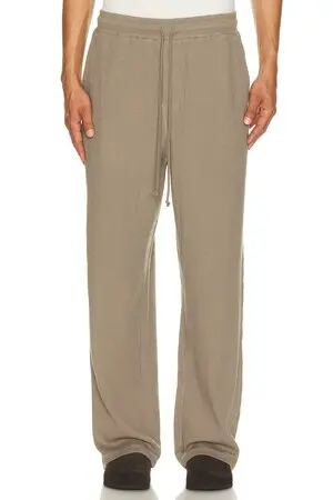 SKIMS Waffle Straight Leg Pant In Black - Mink