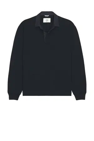 Reigning Champ Heavyweight Jersey Standard Rugby Shirt In Blue