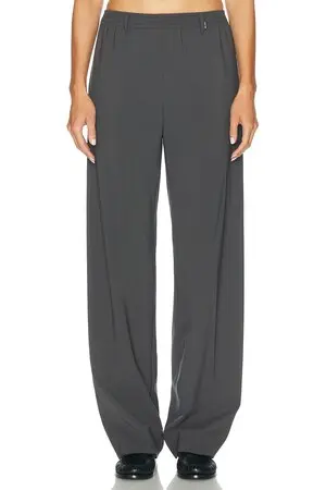 Miu Miu Wool Superfine Pant In Grey - Ematite