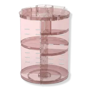 POSITIVE VIBES Rotating Makeup Organizer For Vanity - Pink