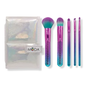 Moda Prismatic Total Face Flip Makeup Brush Kit - One-color