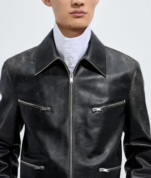 Bottega Veneta Weathered Leather Jacket